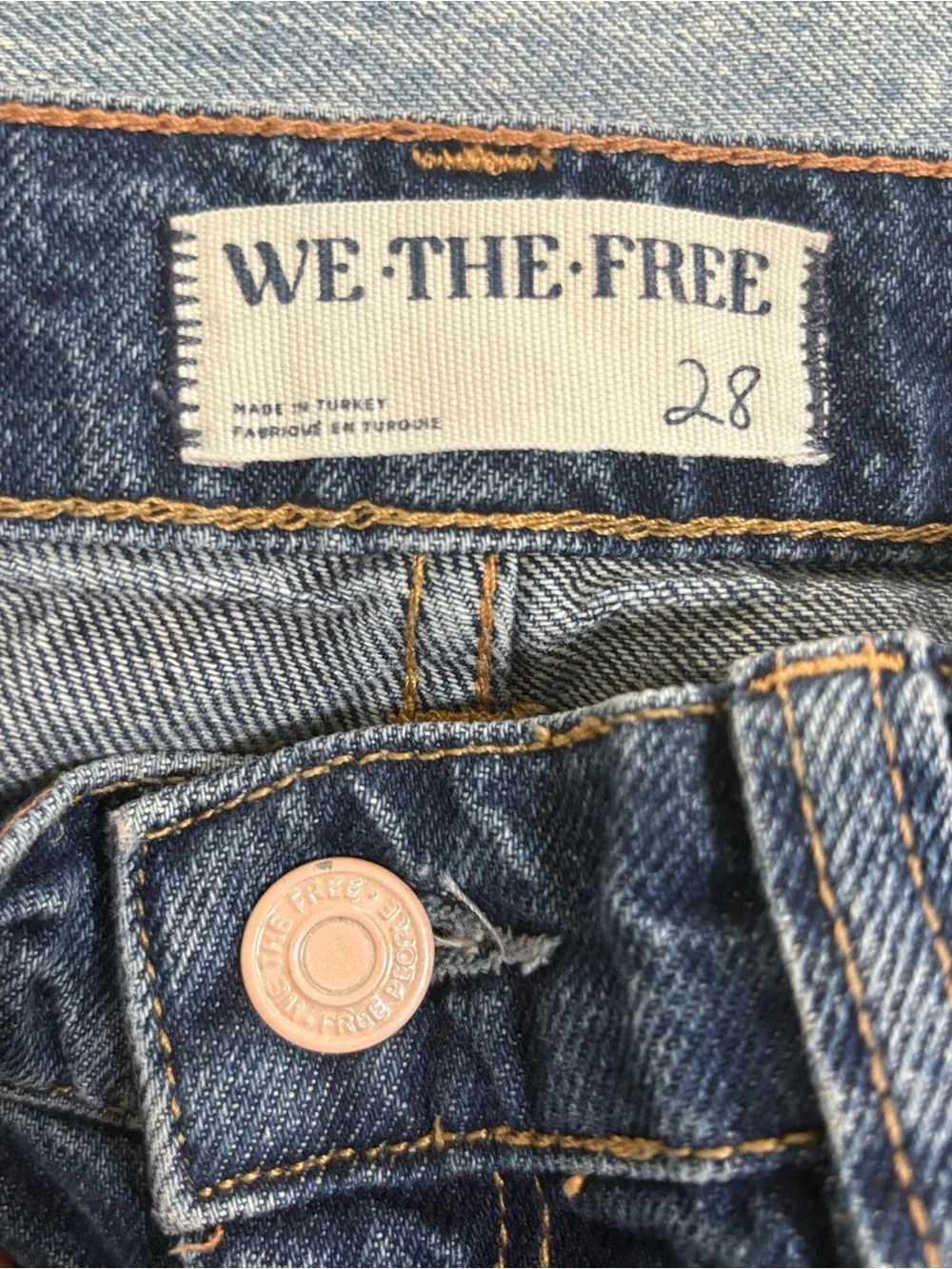 We The Free | Jeans | We The Free Womens Straight Jeans Baggy Mid Rise ...